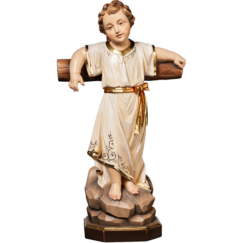 Jesus Child standing with cross